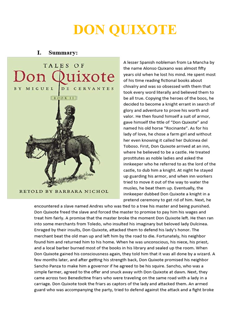 Don Quixote | PDF | Don Quixote | Comedy Novels
