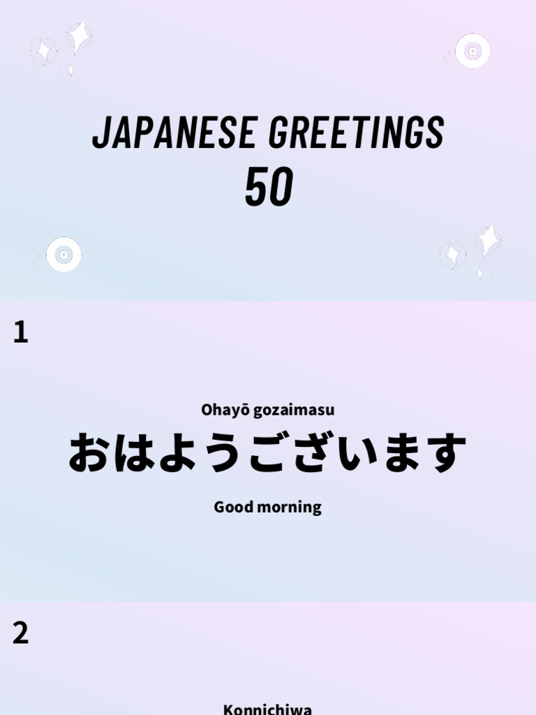 Japanese Greetings 50 | PDF