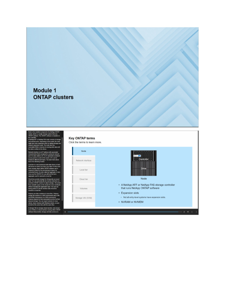 ONTAP Cluster Fundamentals | PDF