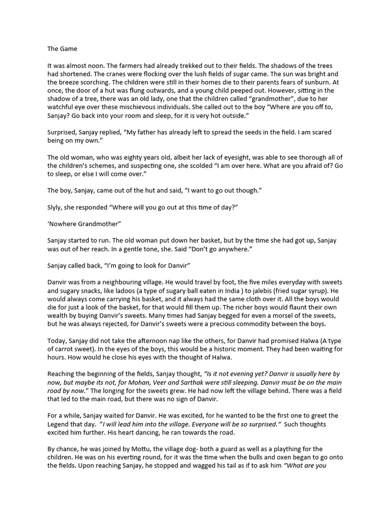 Short Story (The Game) | PDF