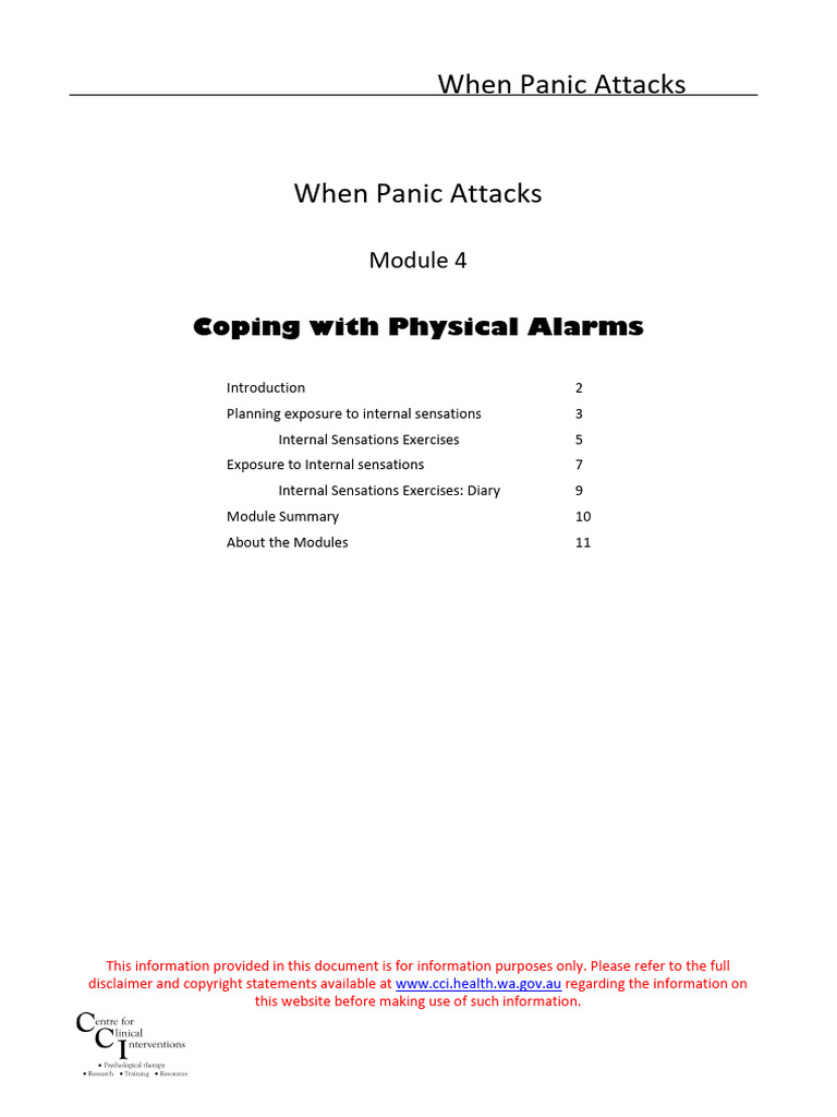 When Panic Attacks - Module 4 - Coping With Physical Alarms | PDF ...