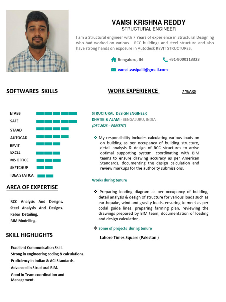 Vamsi Resume | PDF | Building Information Modeling | Civil Engineering Vamsi Resume | PDF | Building Information Modeling | Civil Engineering