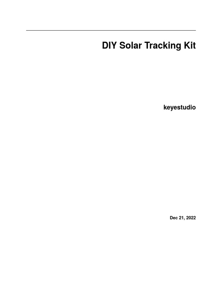 ks0530 Keyestudio Solar Tracking Kit Readthedocs Io en Latest | PDF ...