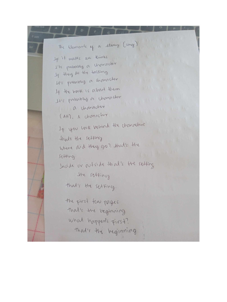Elements of A Story Song | PDF