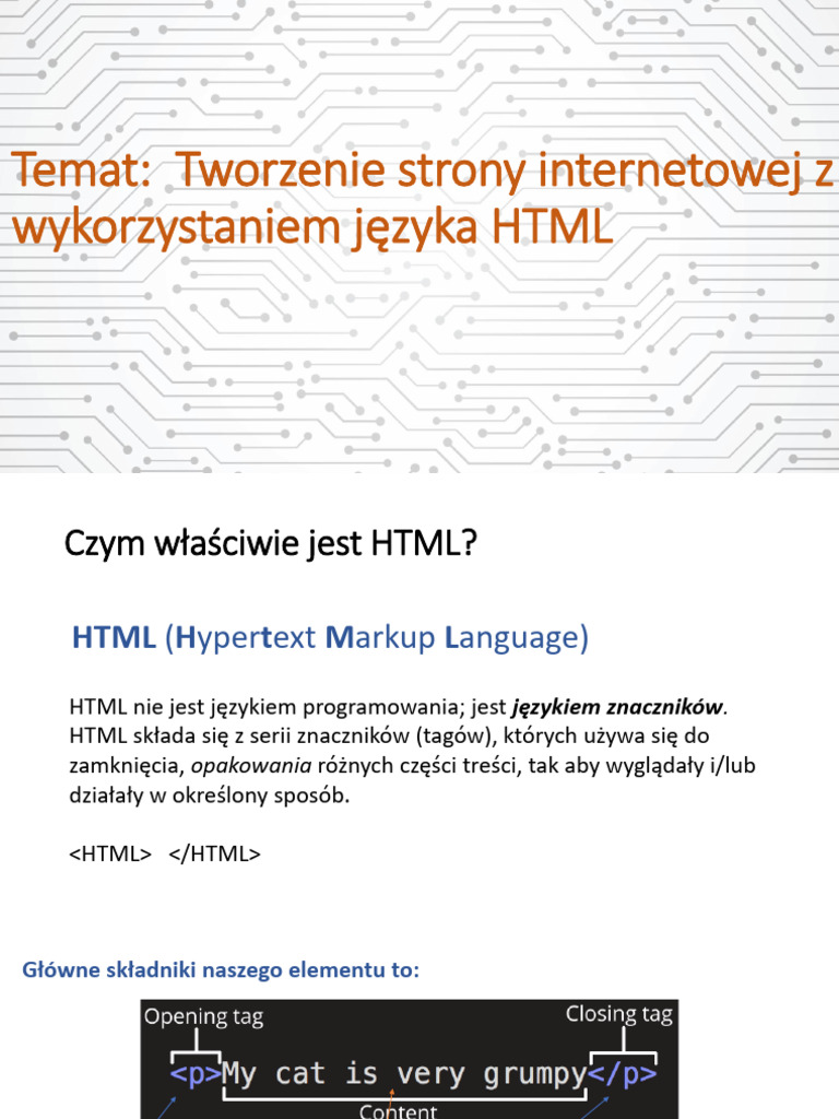 Tworzenie Strony Internetowej W HTML CZ 1 | PDF