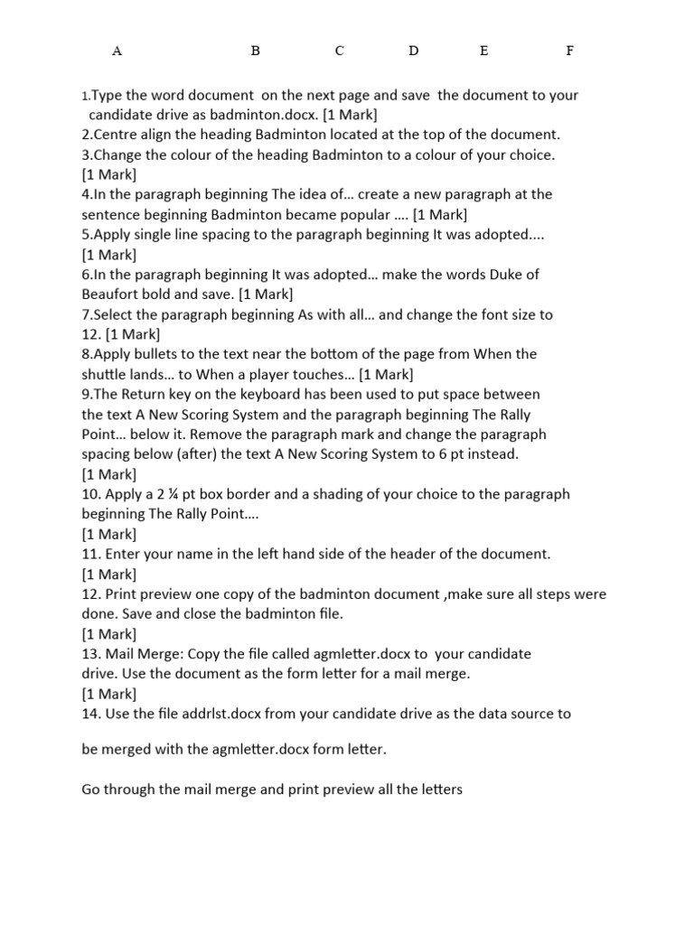 Word Assignment | PDF