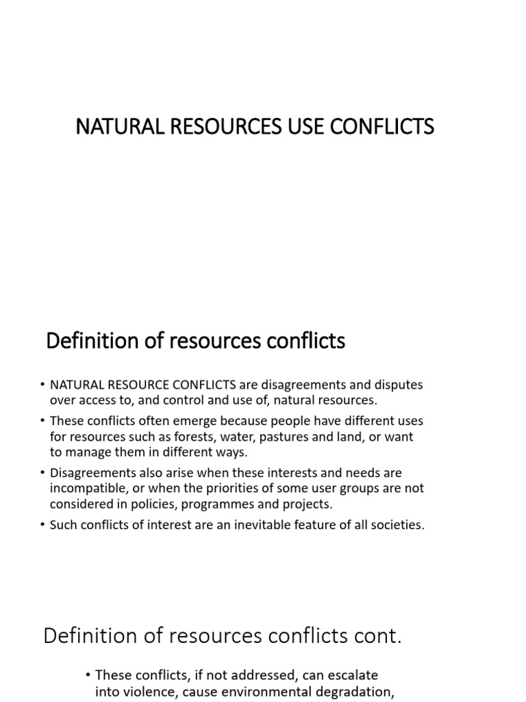 NATURAL RESOURCES Conflicts | PDF | Mediation | Negotiation