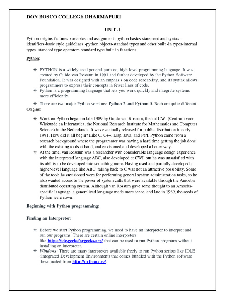 Python | PDF | Python (Programming Language) | Data Type Python | PDF | Python (Programming Language) | Data Type