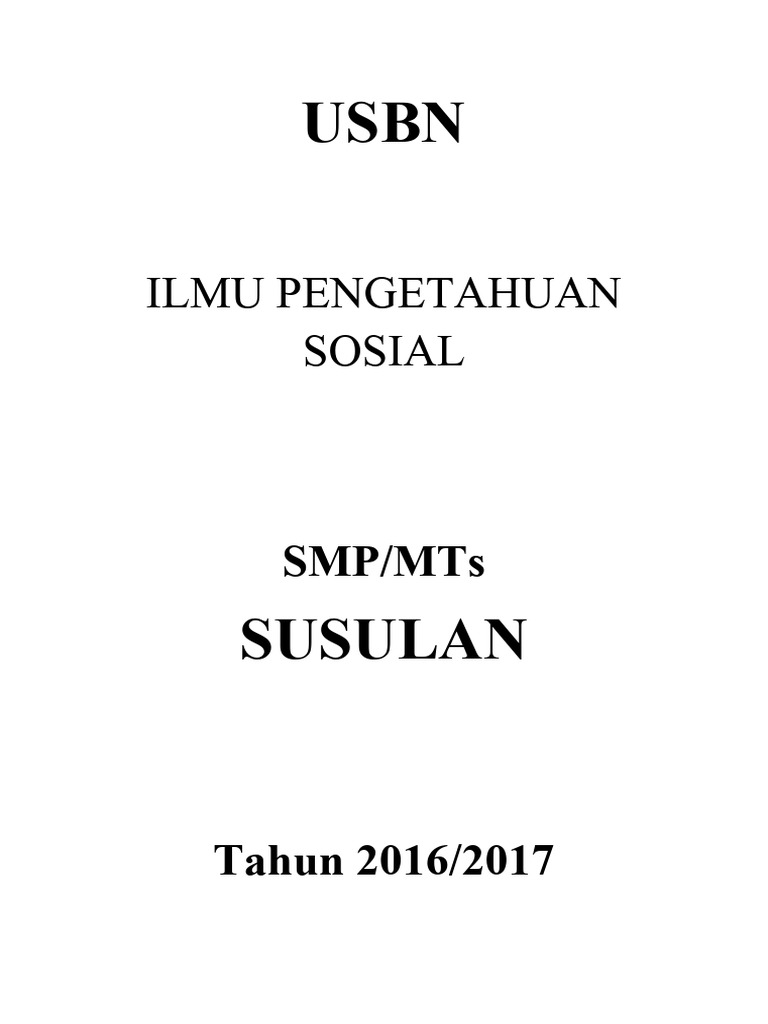Usbn Revisi | PDF