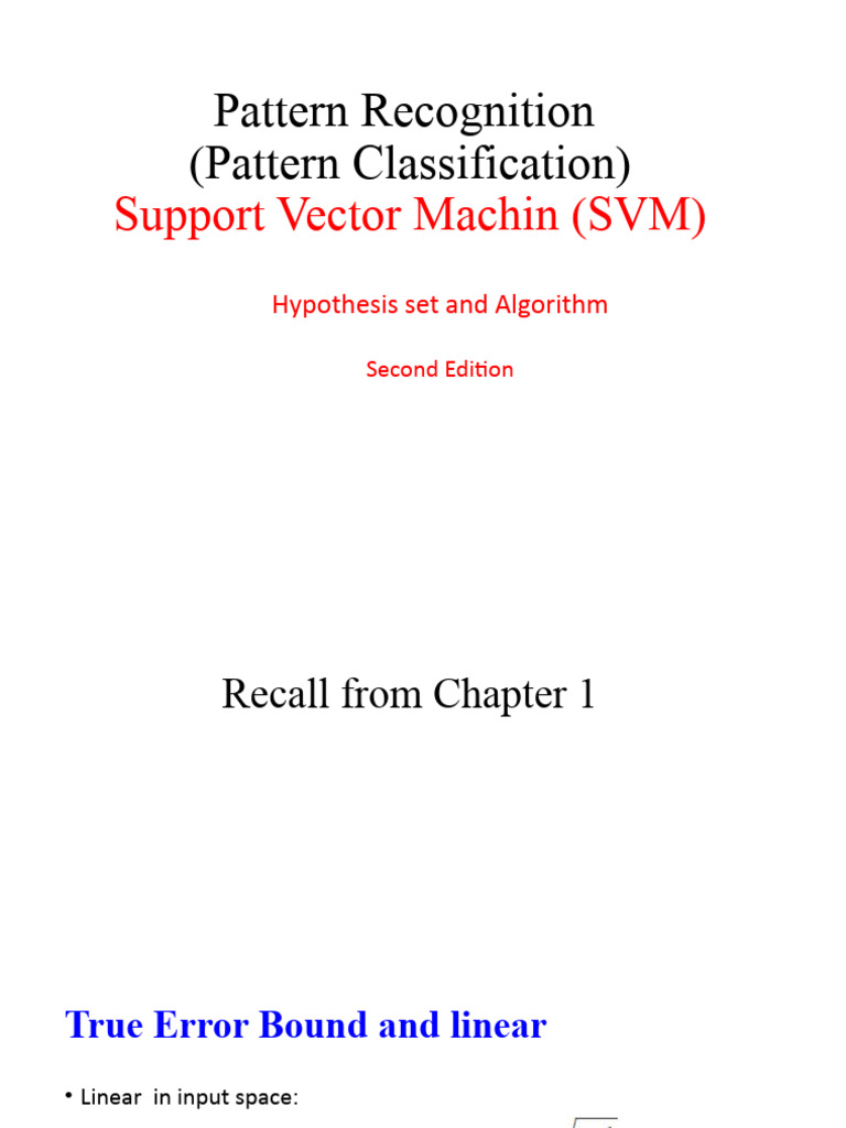 2.Pattern Recognition (Pattern Classification)-Support Vector Machin | PDF | Support Vector ...