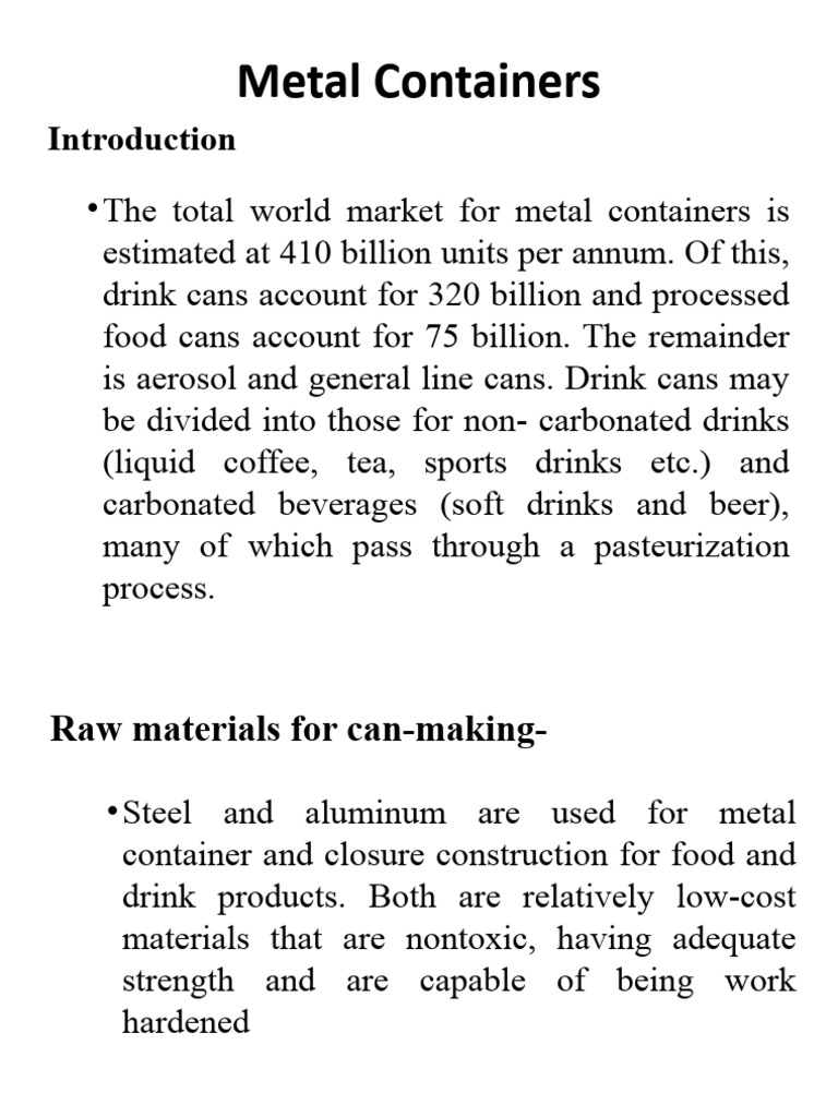 Metal Can Production Overview | PDF | Sheet Metal | Welding