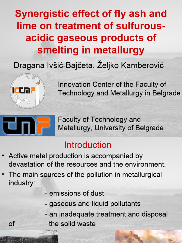 Synergistic effect of fly ash and lime on treatment of sulfurous-acidic gaseous products of ...