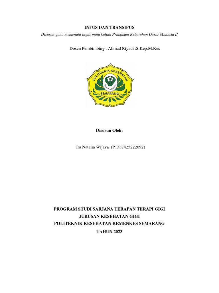 KDM Ii Infus Dan Transifus | PDF