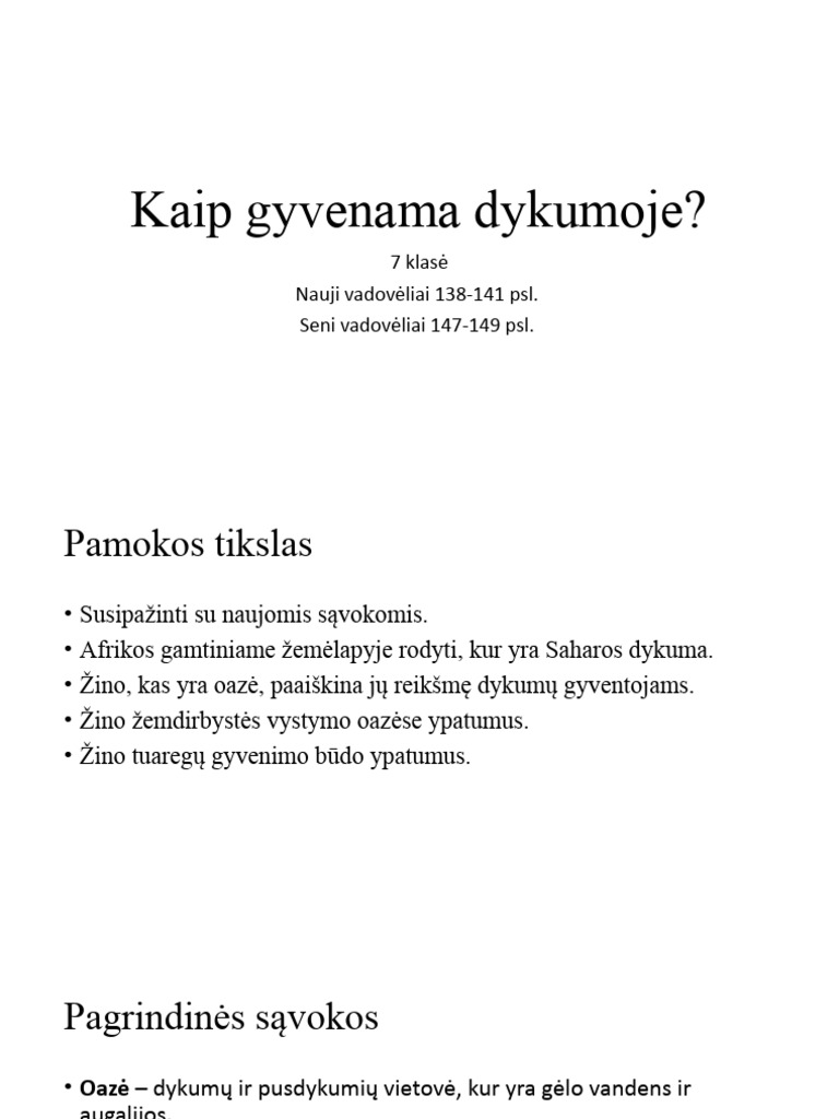 Kaip Gyvenama Dykumoje | PDF