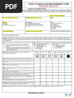 Client Satisfaction Measurement Form (V12) | PDF