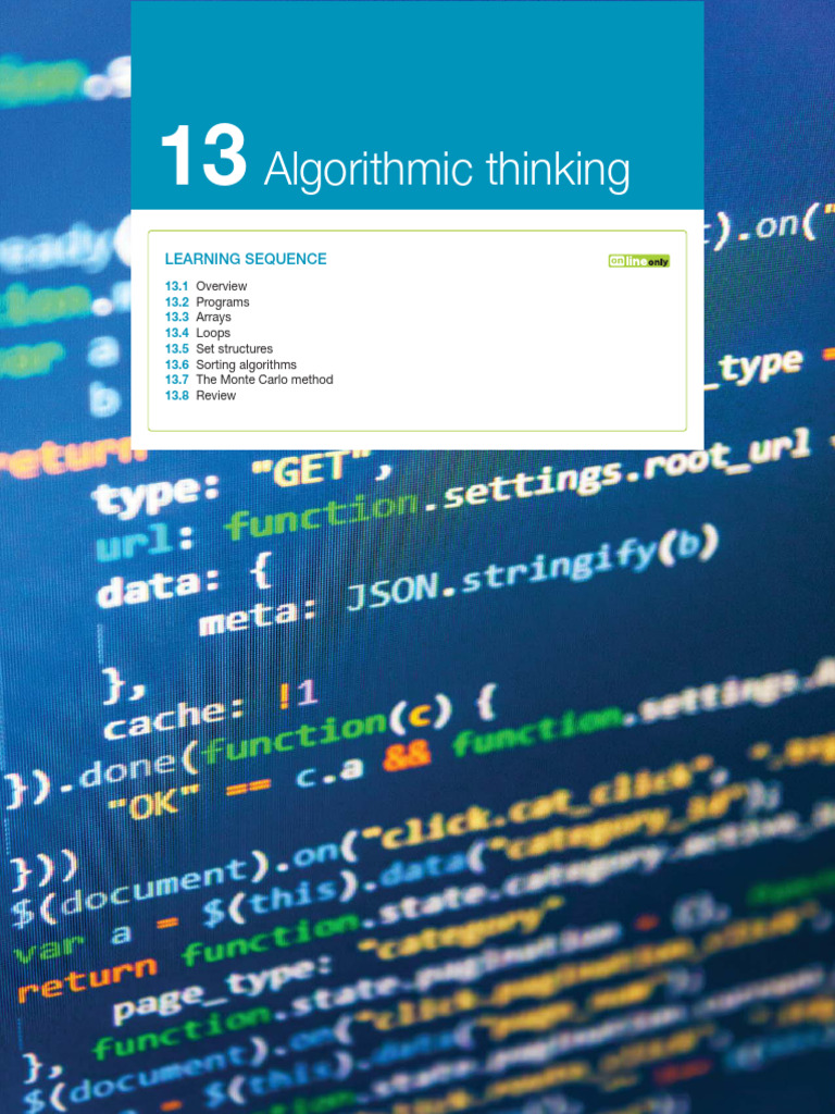 13 Algorithmic Thinking | PDF | Boolean Data Type | Control Flow