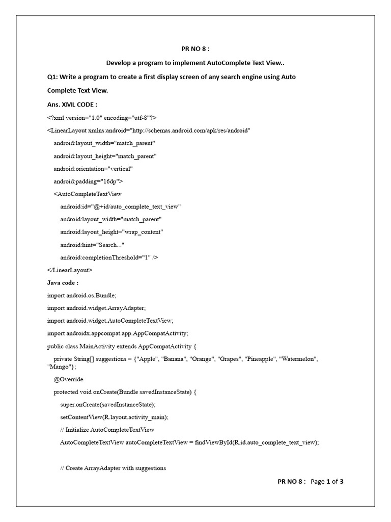 PR No 8-Mad | PDF | Android (Operating System) | Computer Science