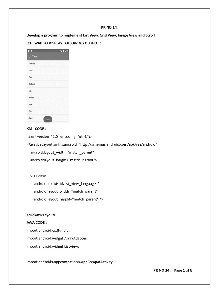 PR No 14-Mad | PDF | Android (Operating System) | Programming Language