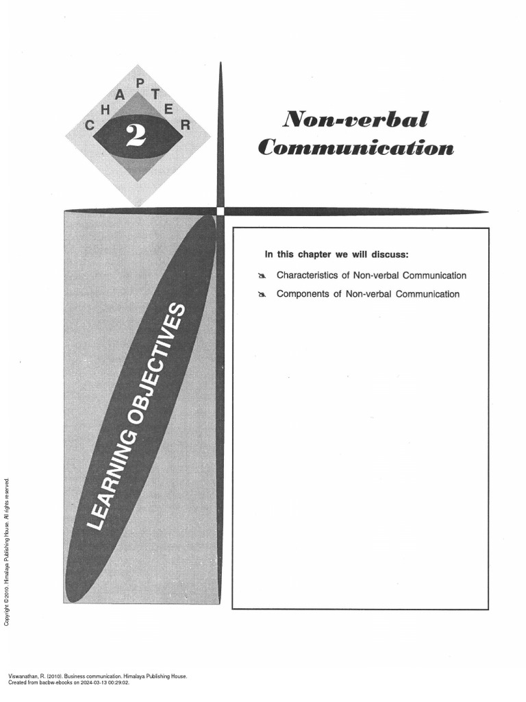 Business Communication (Non Verbal Communication) | PDF | Nonverbal ...