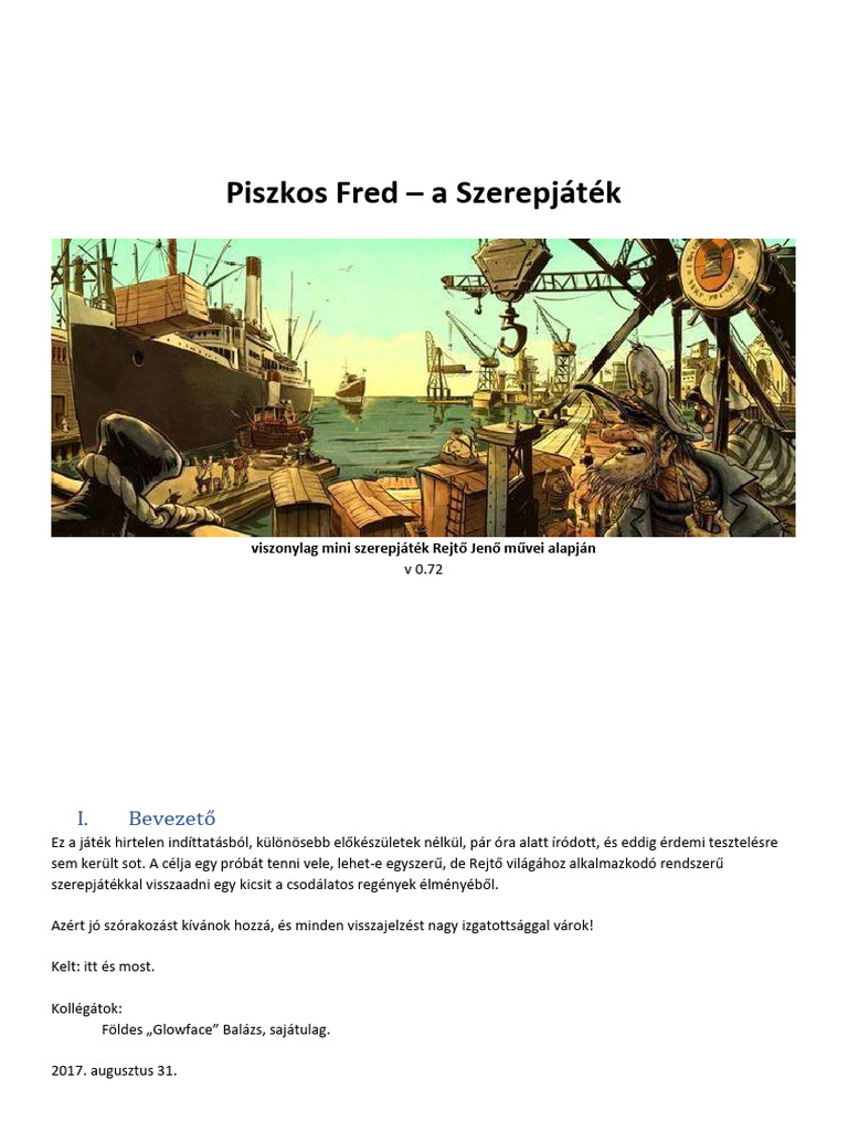 Piszkos Fred - A Szerepjáték | PDF