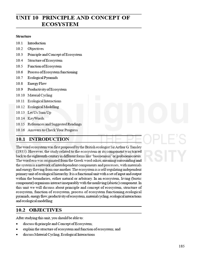 Unit-10 | PDF | Ecosystem | Food Web
