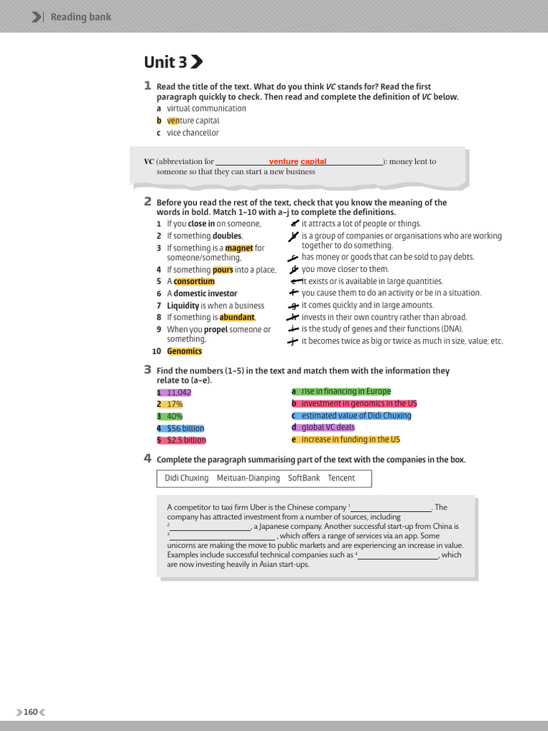 Unit 3: Reading Bank | PDF | Venture Capital | Corporate Finance