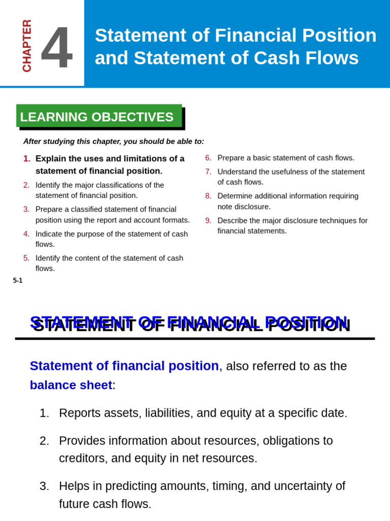 Chapter-4 Balance Sheet & Cash Flow STT - Edt | PDF | Balance Sheet | Cash Flow Statement