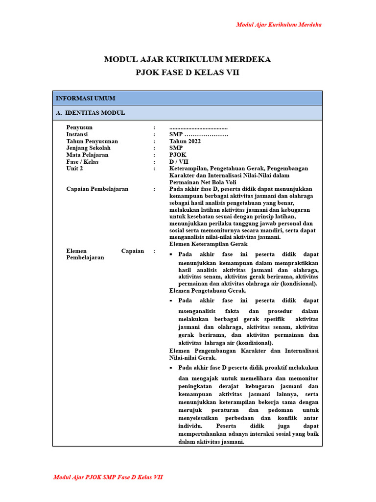 Modul Ajar Unit 2 | PDF