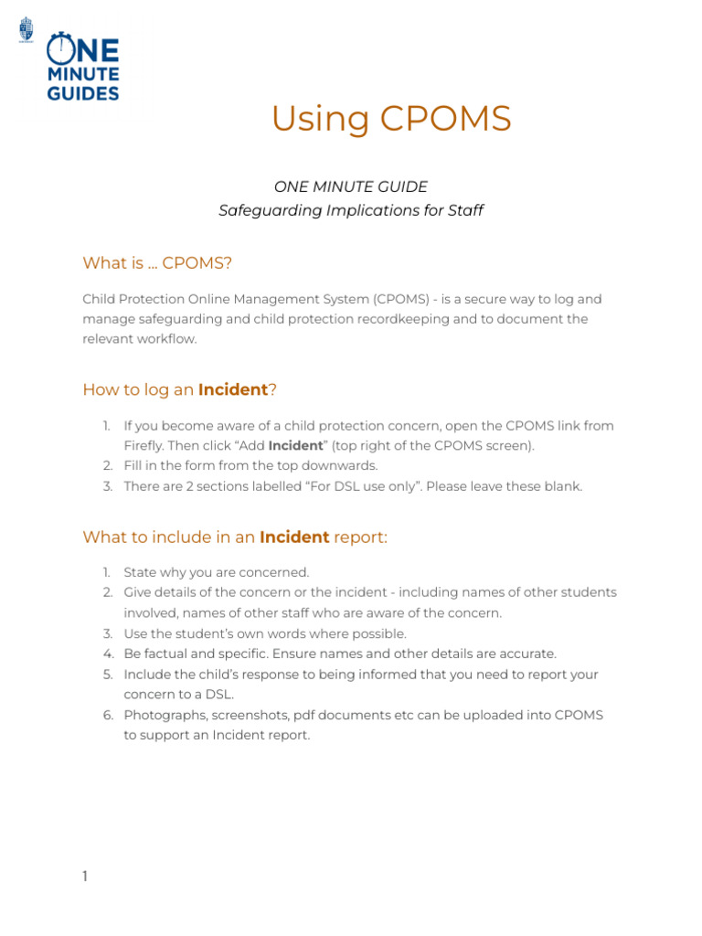 Omg 07 - Cpoms | PDF