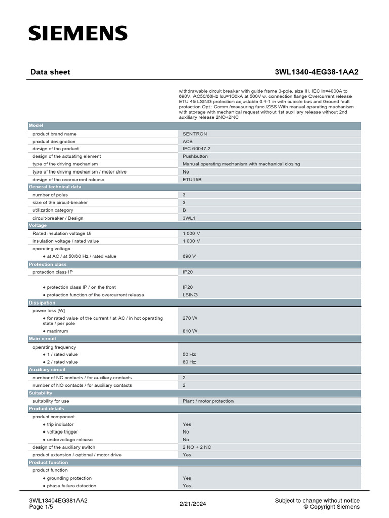 3WL13404EG381AA2_datasheet_en | PDF | Alternating Current | Computer Engineering