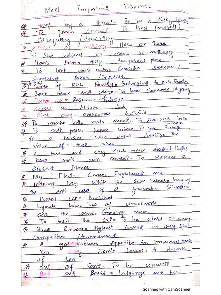 Idioms FHHG | PDF