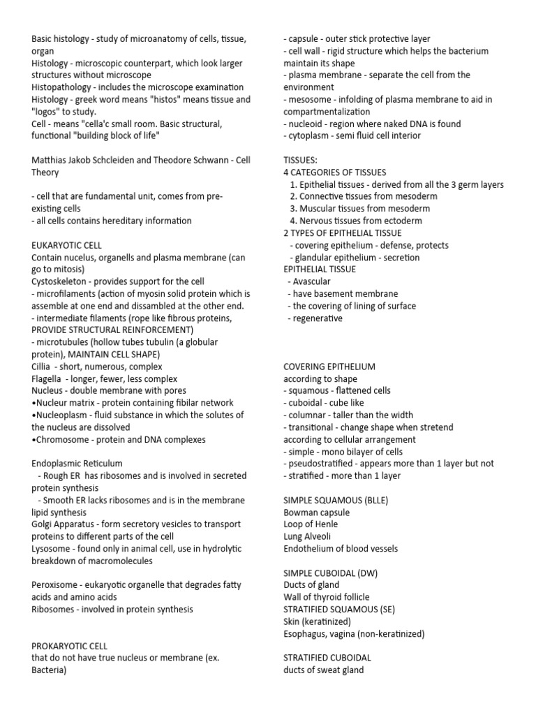 Basic Histology Pdf Epithelium Cell Biology