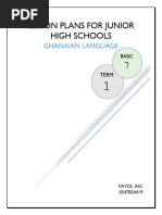 GES Lesson Plan Notes Basic 5 Week 5 Term1 | PDF | Learning | Word