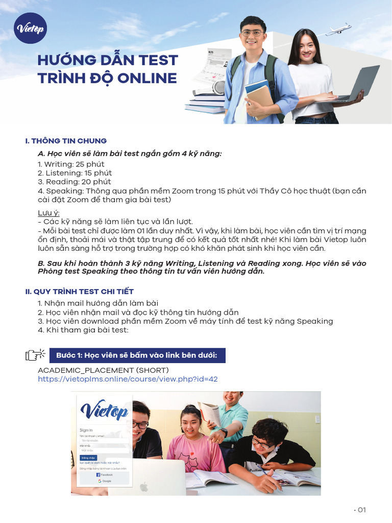 Vietop - Hướng Dẫn Test Online | PDF