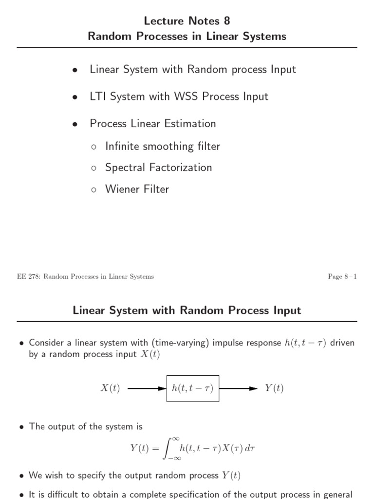 Lect 08 | PDF | Spectral Density | Applied Mathematics