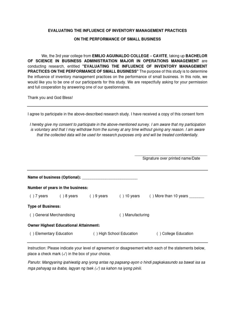 Research About Inventory Management Practices | PDF