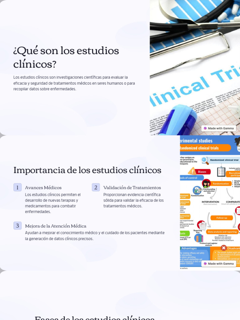 Importancia y Fases de Estudios Clínicos | PDF | Ensayo clínico ...