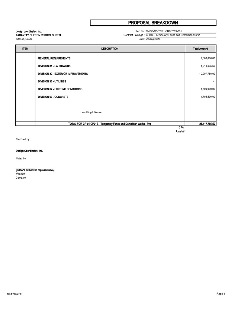 Sec.08 - Proposal Breakdown | PDF | Employment | Insurance