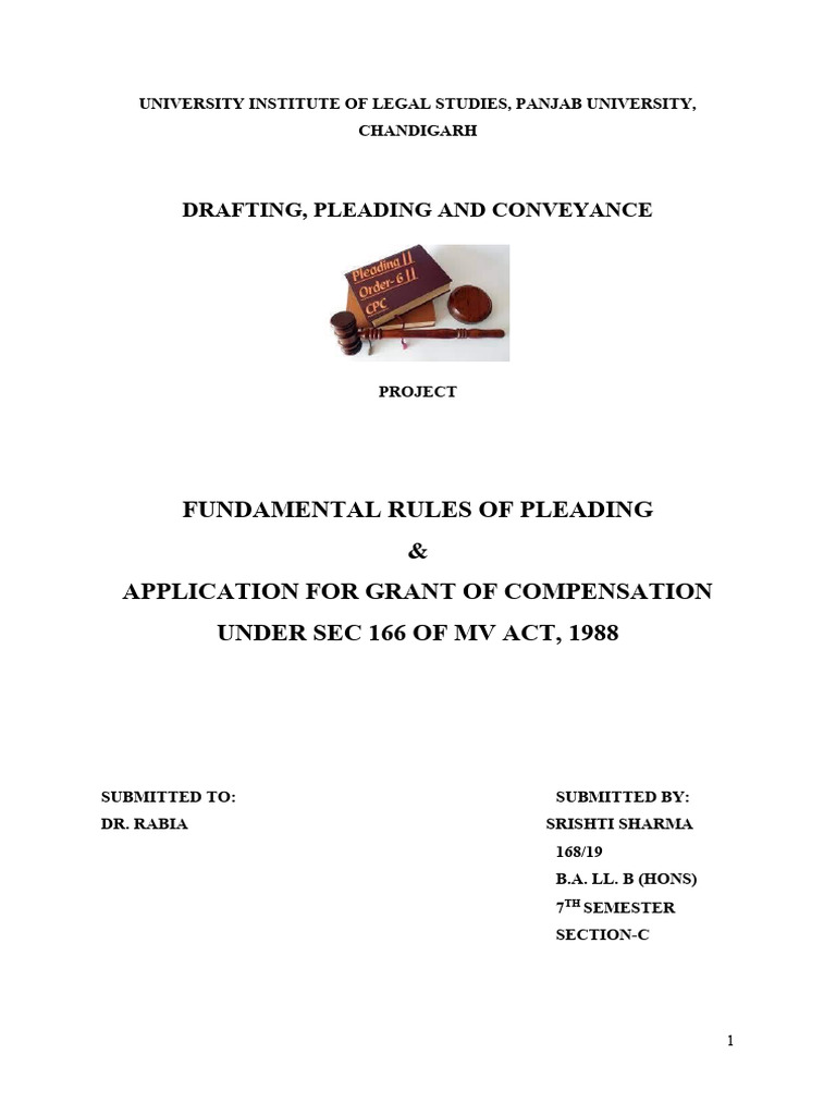 Drafting | PDF | Pleading | Lawsuit