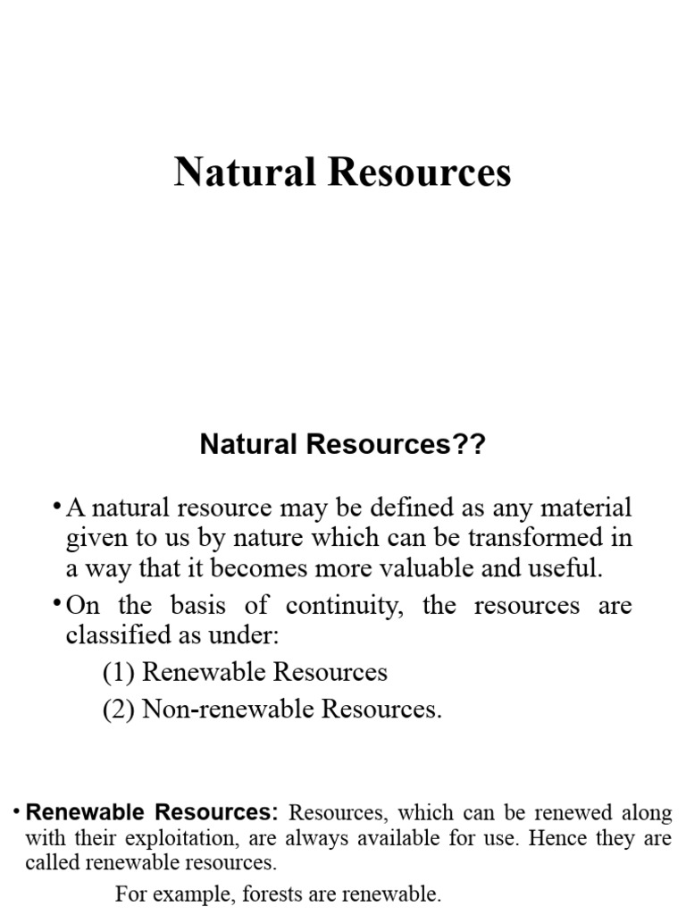 Natural Resources Lec2 | PDF | Water | Soil