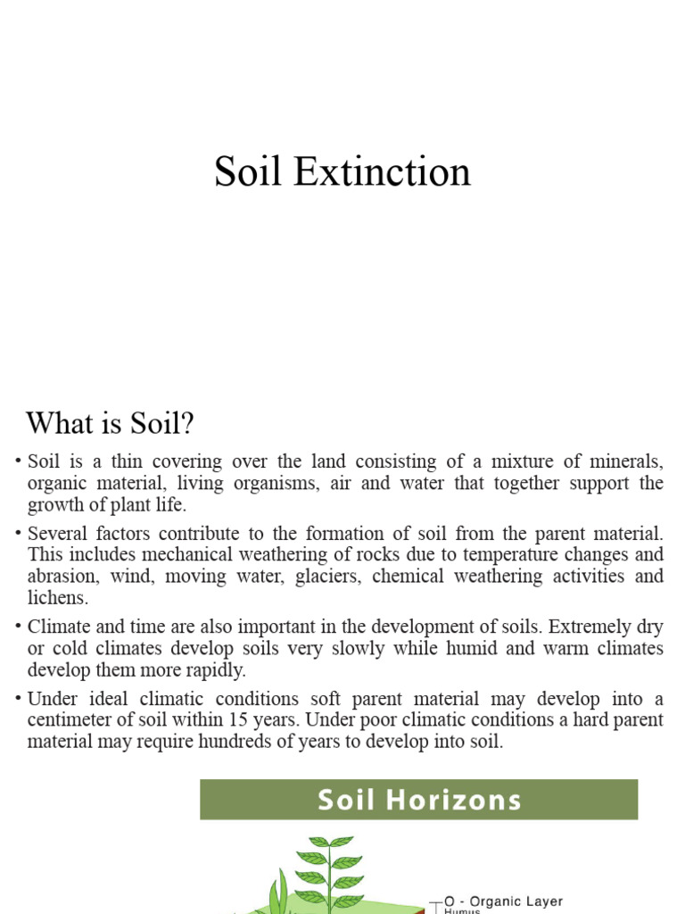 Understanding Soil Extinction Causes | PDF | Soil | Environmental Degradation