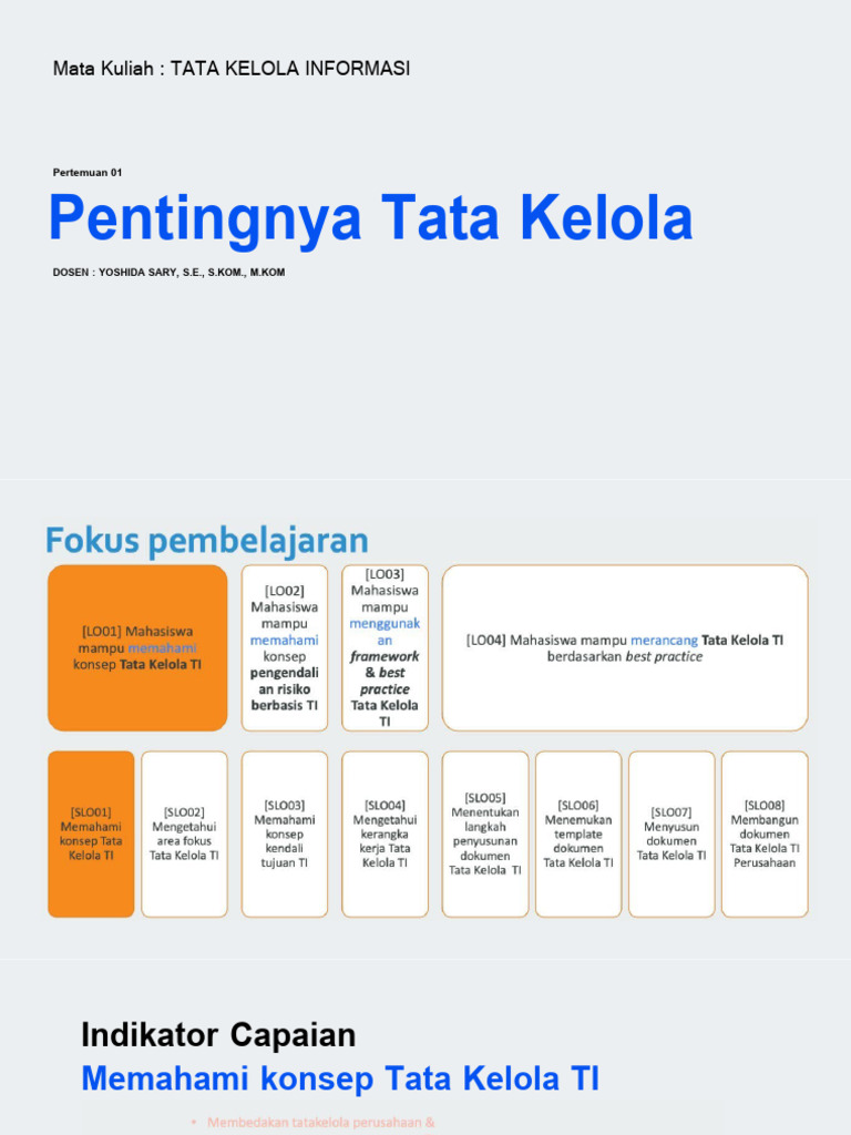 Tata Kelola TI dalam Bisnis Modern | PDF | Bisnis