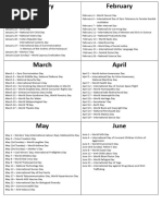 1558970994important Days and Dates | PDF | Wellness | Medical