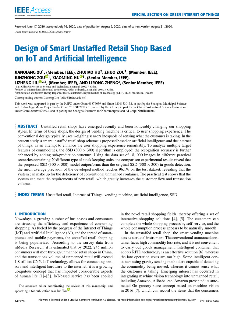 Design of Smart Unstaffed Retail Shop Based On IoT and Artificial ...