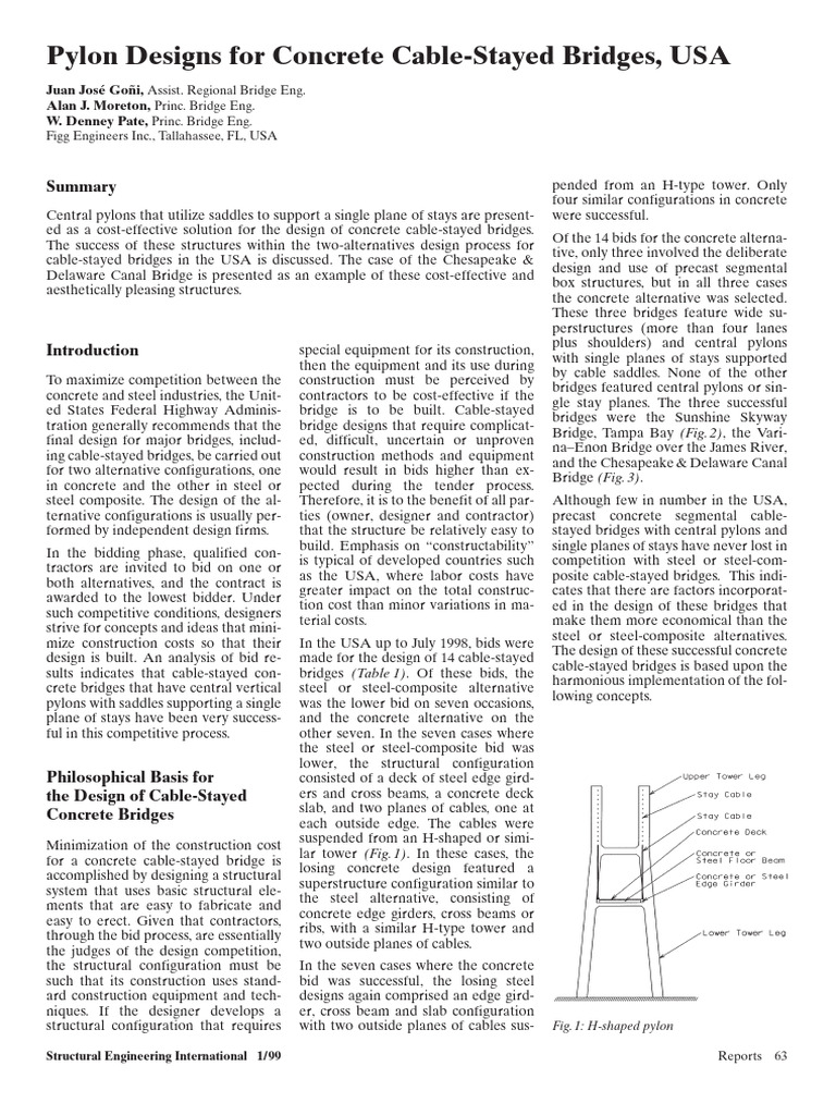 CON IABSE Pylon Designs | PDF | Bridge | Structural Engineering