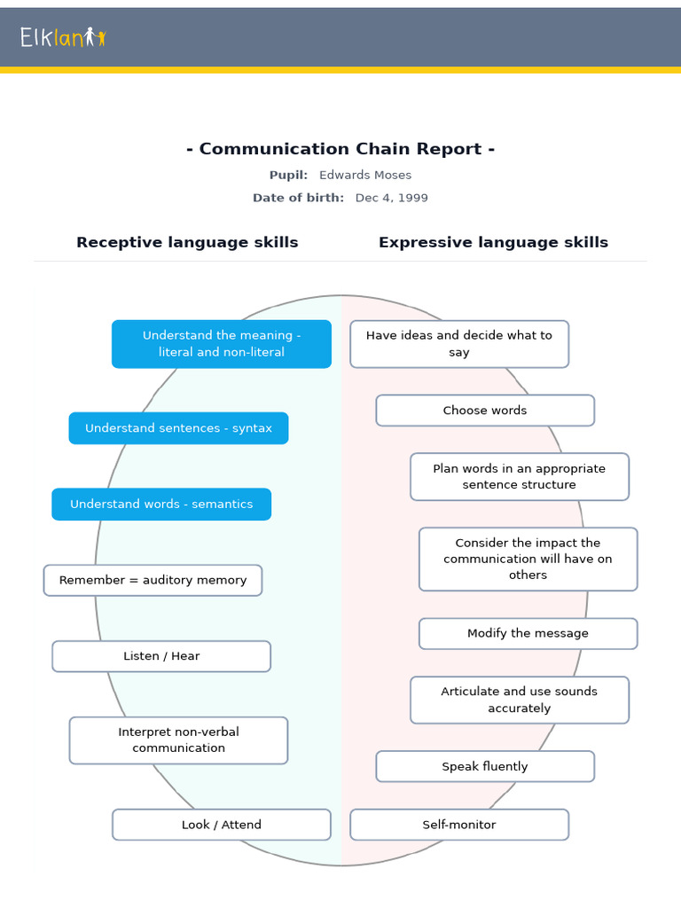 Communication Chain Report | PDF | Communication | Semantics