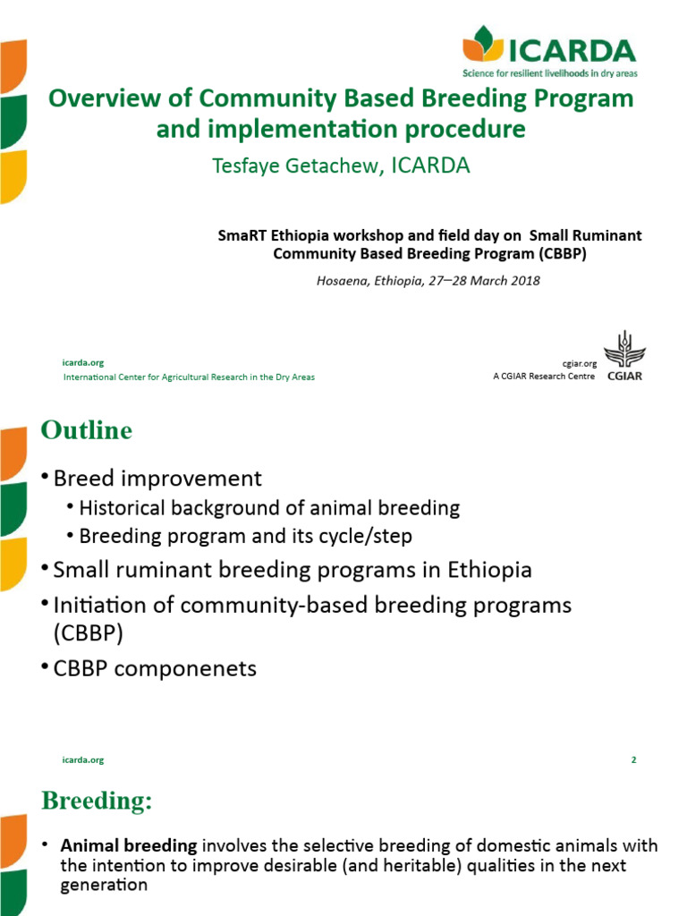 CBBP Overview 2018 | PDF | Selective Breeding | Natural Selection