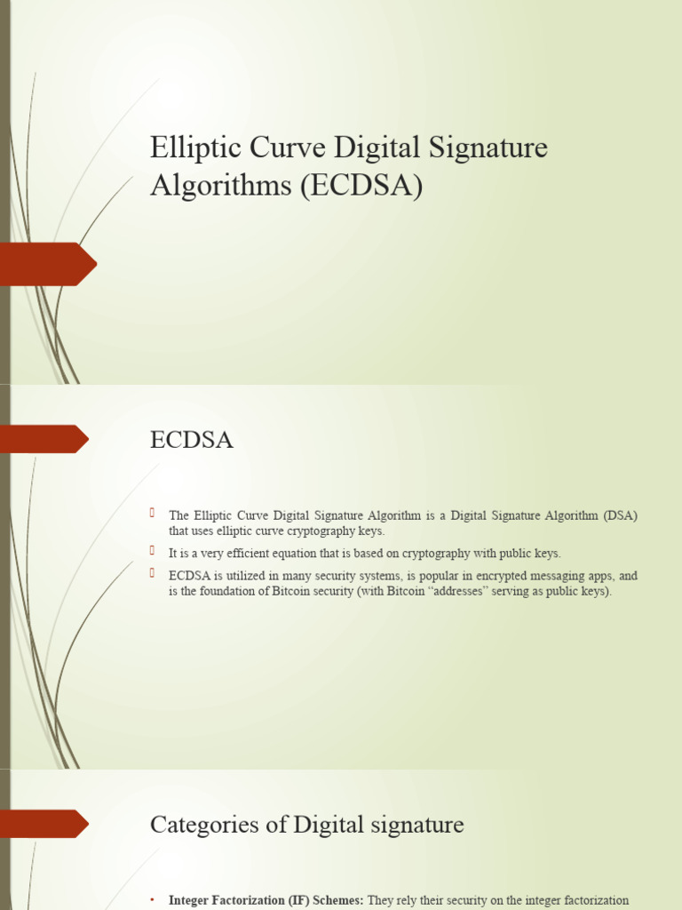 ECDSA for Cryptography Experts | PDF | Key (Cryptography) | Secure Communication