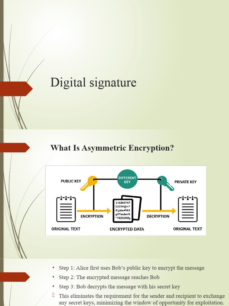 Digital Signature | PDF | Public Key Cryptography | Key (Cryptography)