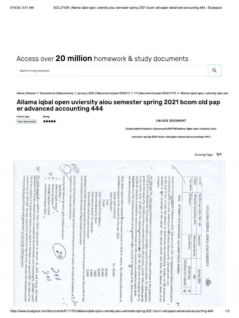 Assignment Question Paper | PDF